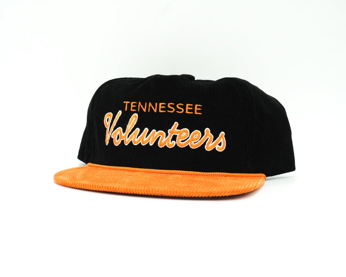 Black Corduroy Tennessee Cursive Volunteers – Bad Day Hat Co